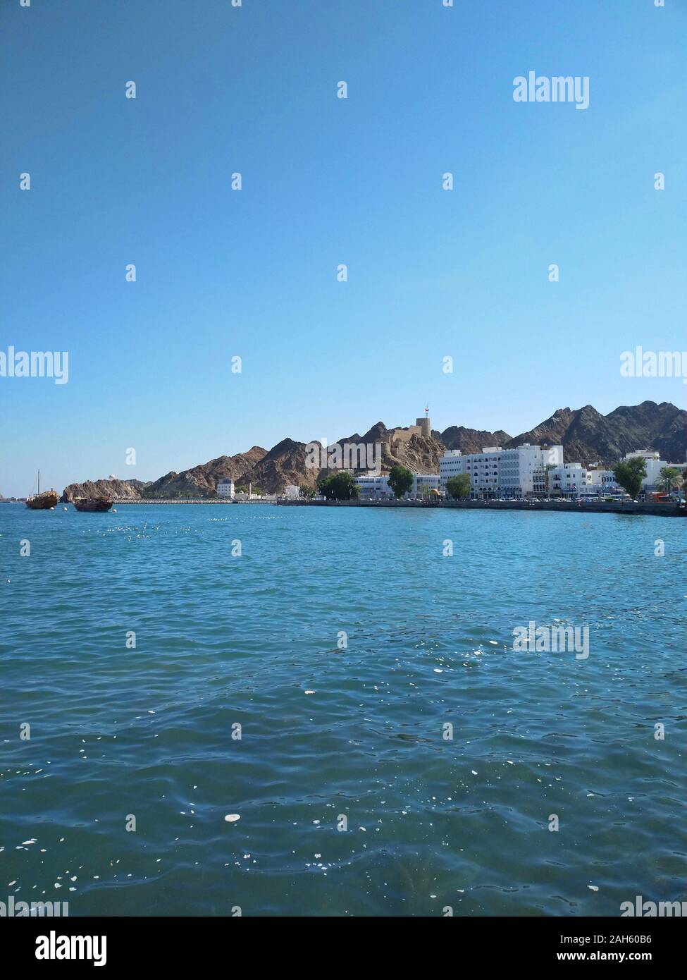Coastline of Muscat- capital city of Oman Stock Photo - Alamy