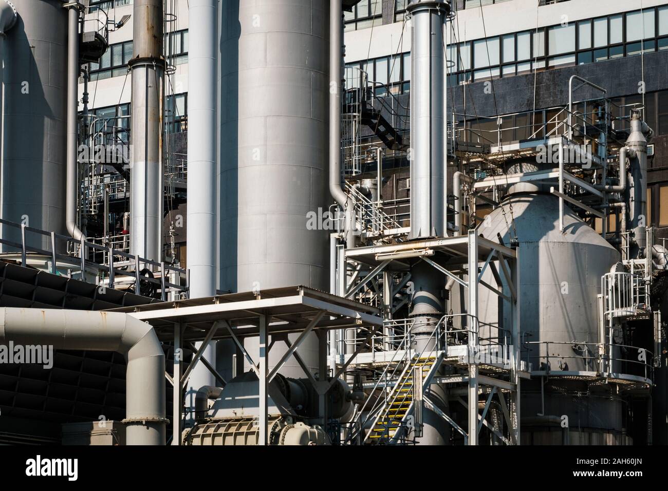 Industrial site exterior, abstract factory detail Stock Photo - Alamy