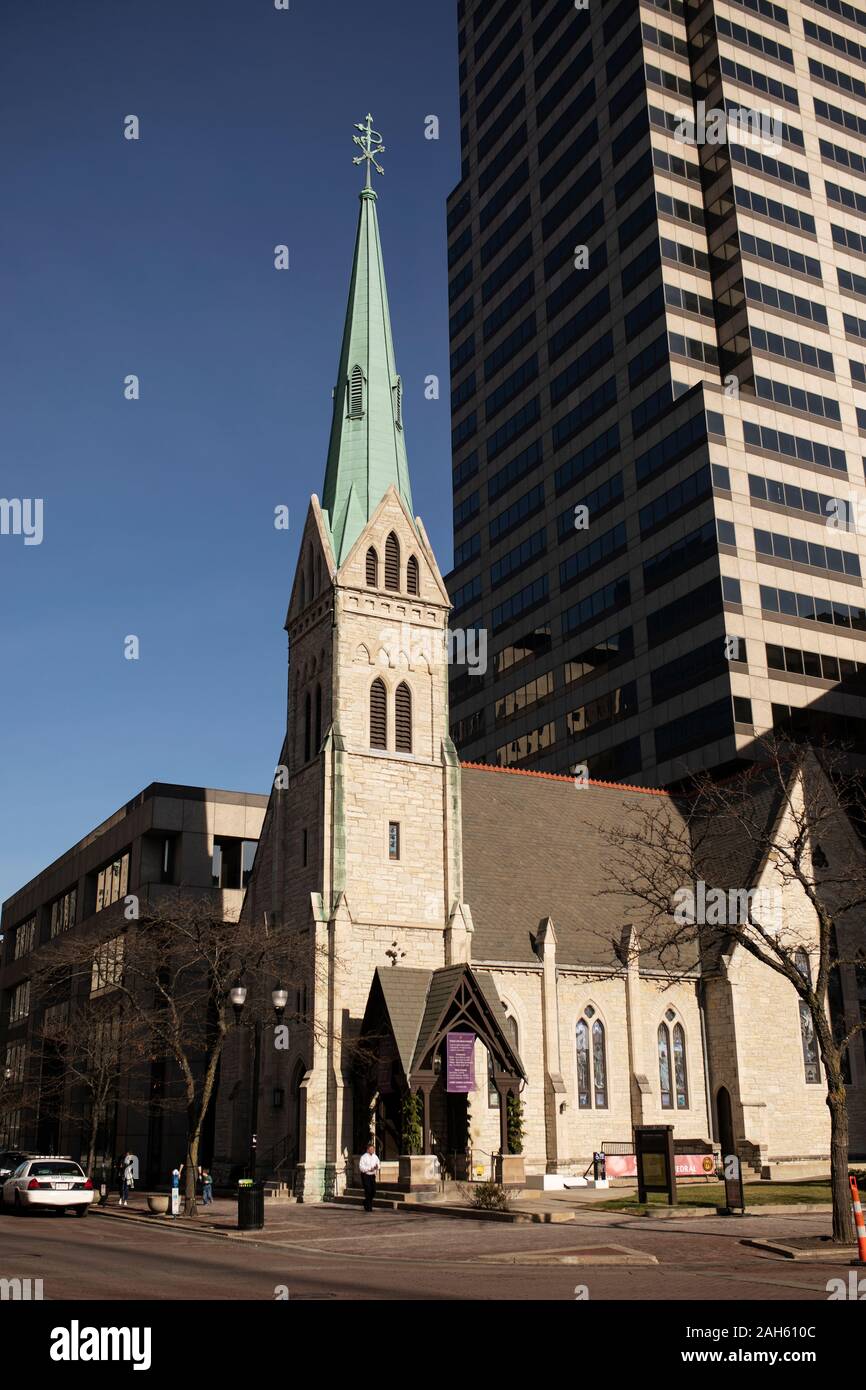 Christ Church Cathedral Episcopal church on Monument Circle and ...