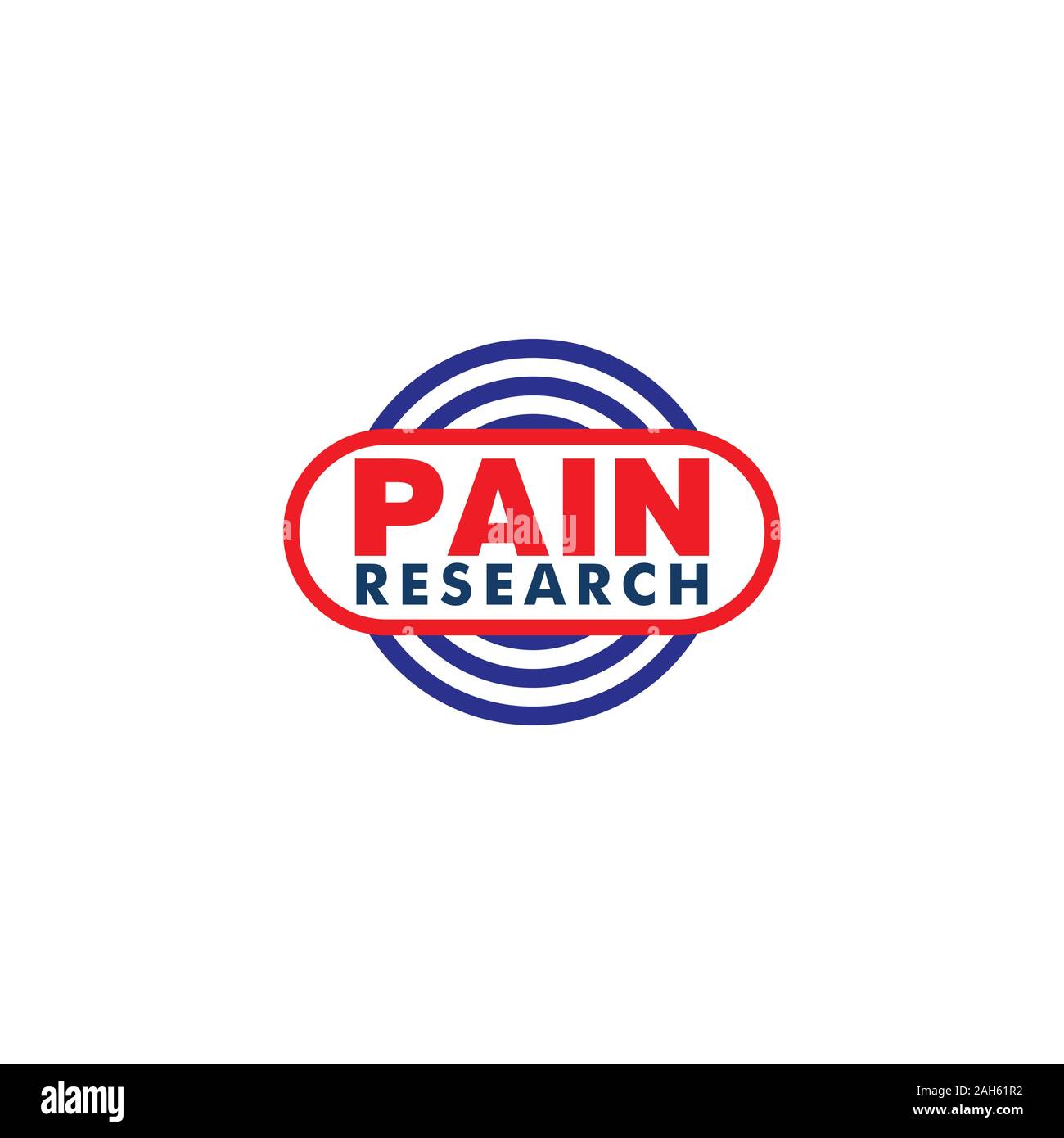 Pain Research Company Logo Design Template, Blue, Red, Simple Logo ...