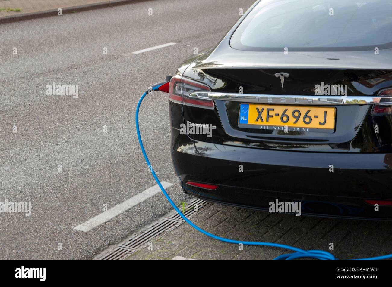 Tesla Electrical Car At Amsterdam The Netherlands 2019 Stock Photo - Alamy