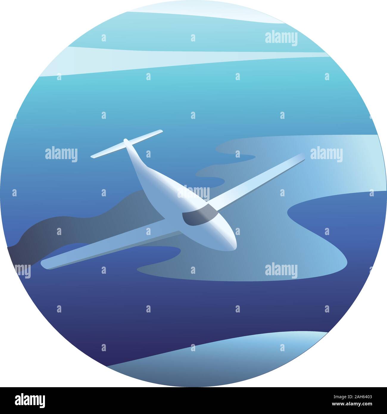 Plane illustration in cartoon style. Vector illustration Stock Vector ...