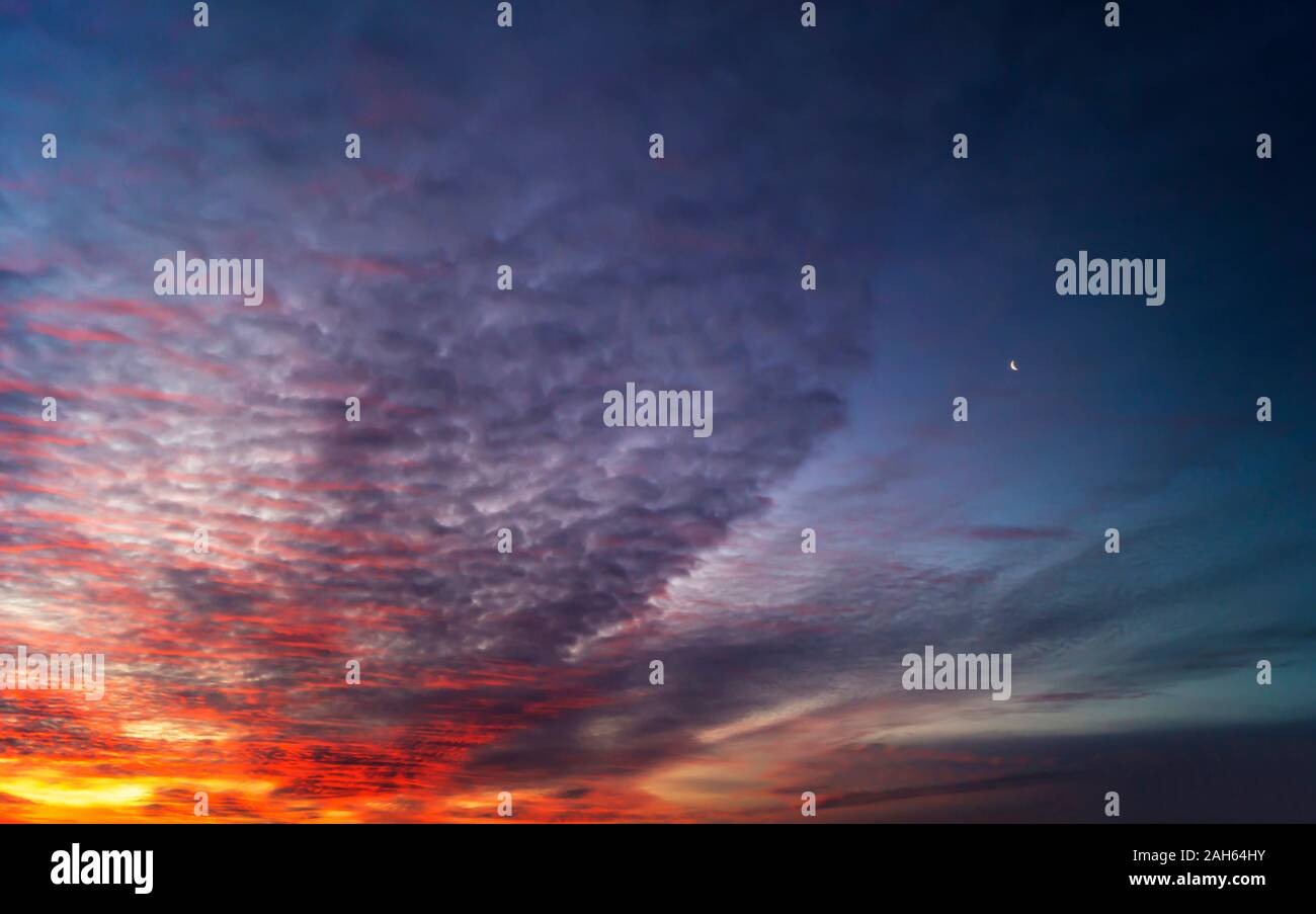 The Beautiful celestial landscape at period sunrise. Natural background ...