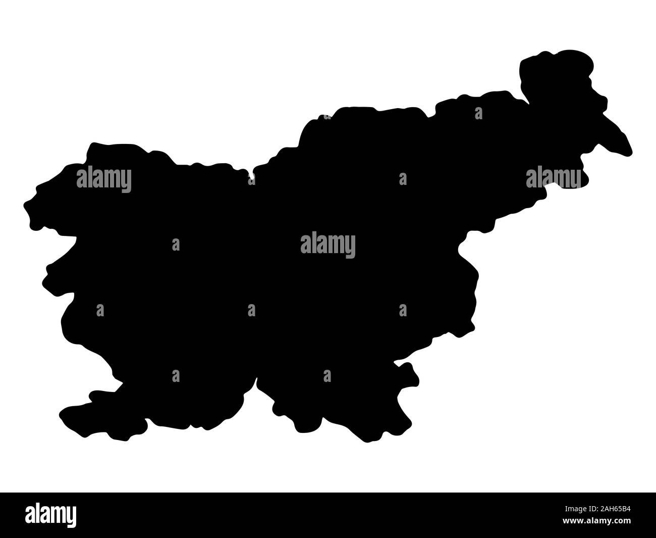 Slovenia Map Black Silhouette Vector illustration eps 10 Stock Vector ...