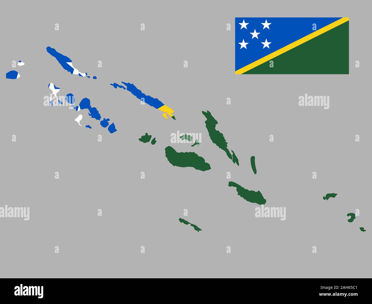 Solomon Islands Map flag Vector Stock Vector Image & Art - Alamy