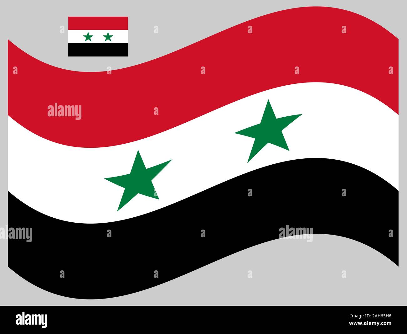 Waving syrian flag Stock Vector Images - Alamy