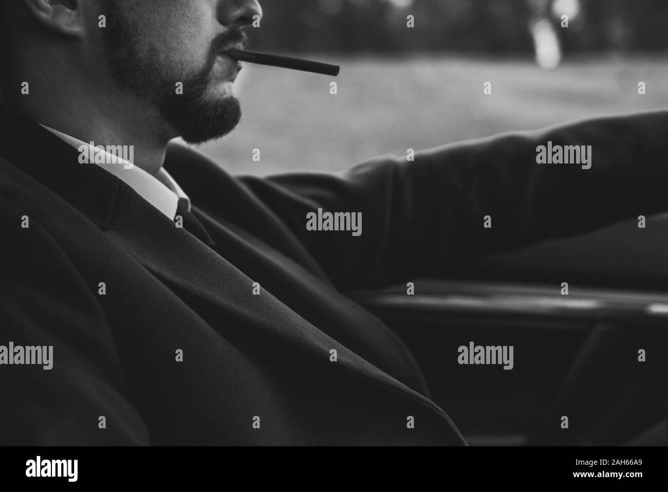 Male bus driver Black and White Stock Photos & Images - Alamy