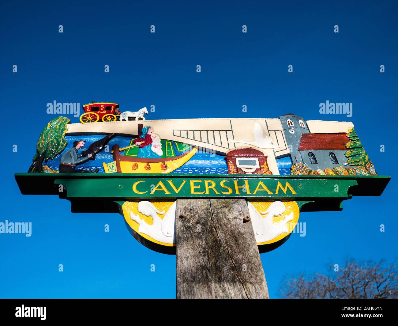 Caversham village sign hi-res stock photography and images - Alamy