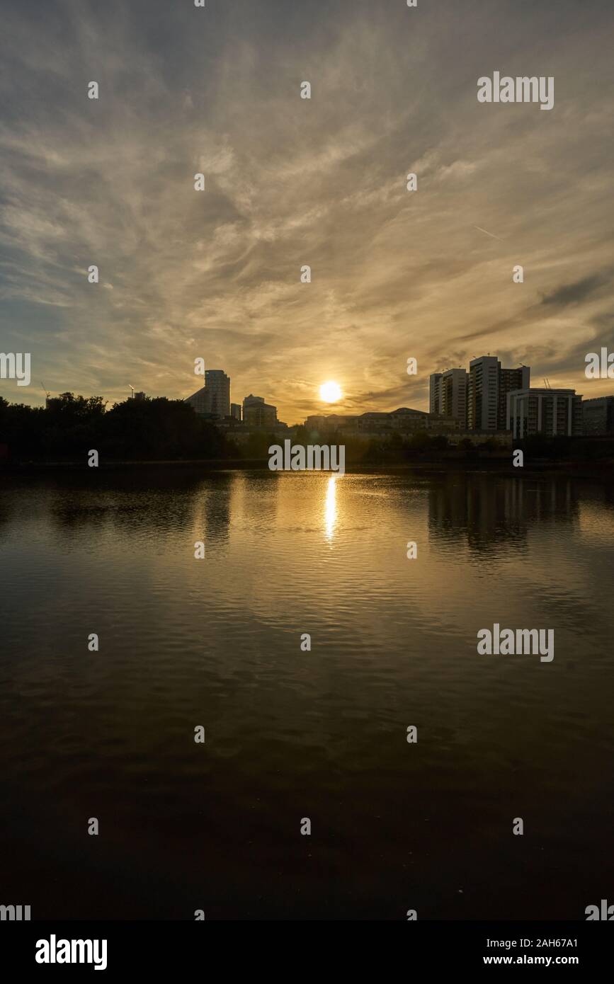 east india dock basin Stock Photo - Alamy