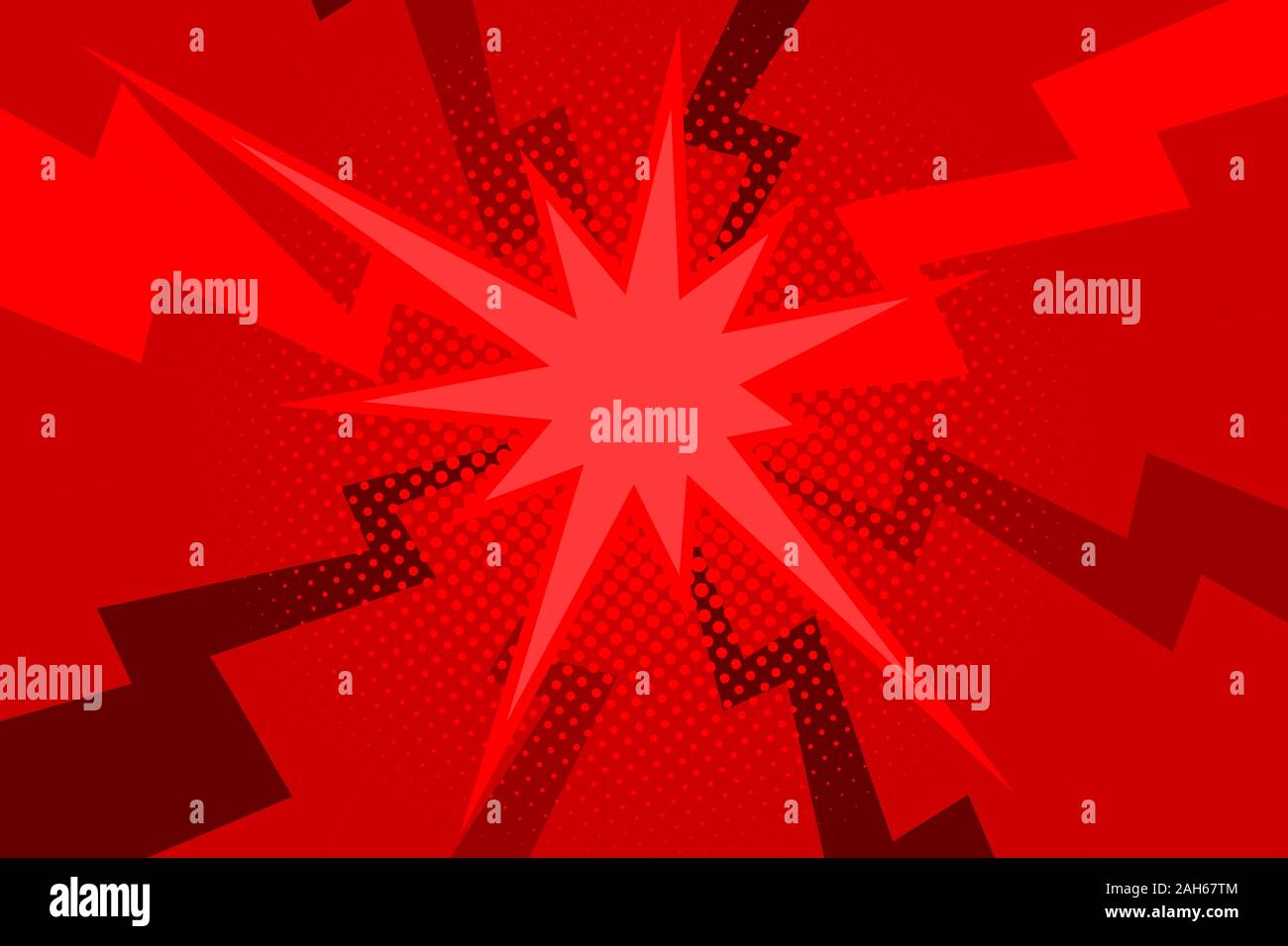 Comic red sunbeam background Retro pop art style cartoon Stock Vector ...