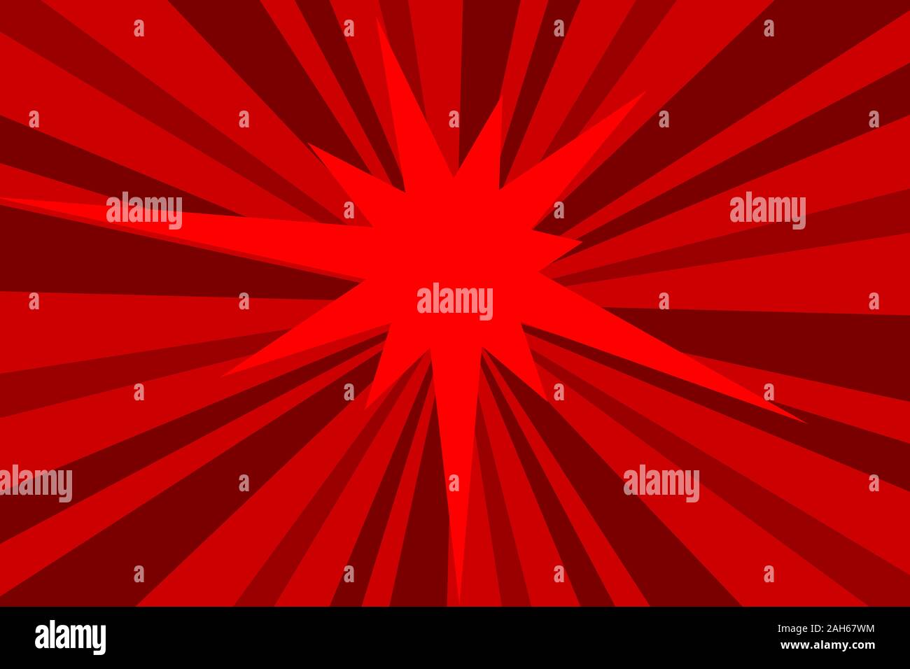 Comic red sunbeam background Retro pop art style cartoon Stock Vector ...