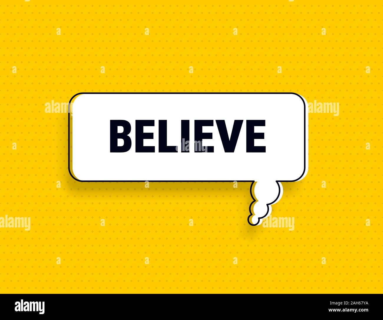 Believe speech bubble banner pop art memphis style Stock Vector Image ...
