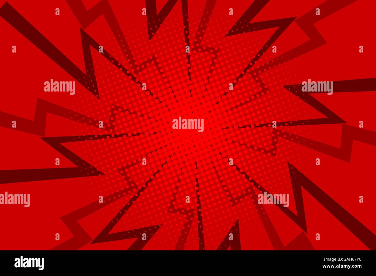 Comic red sunbeam background Retro pop art style cartoon Stock Vector ...