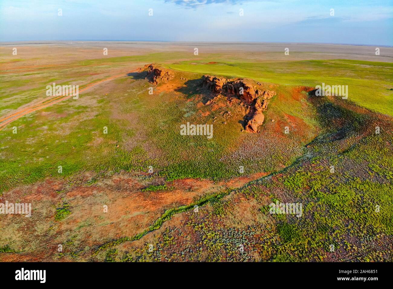 Beautiful peaceful landscape of Bogdo-Baskunchak Nature Reserve in ...