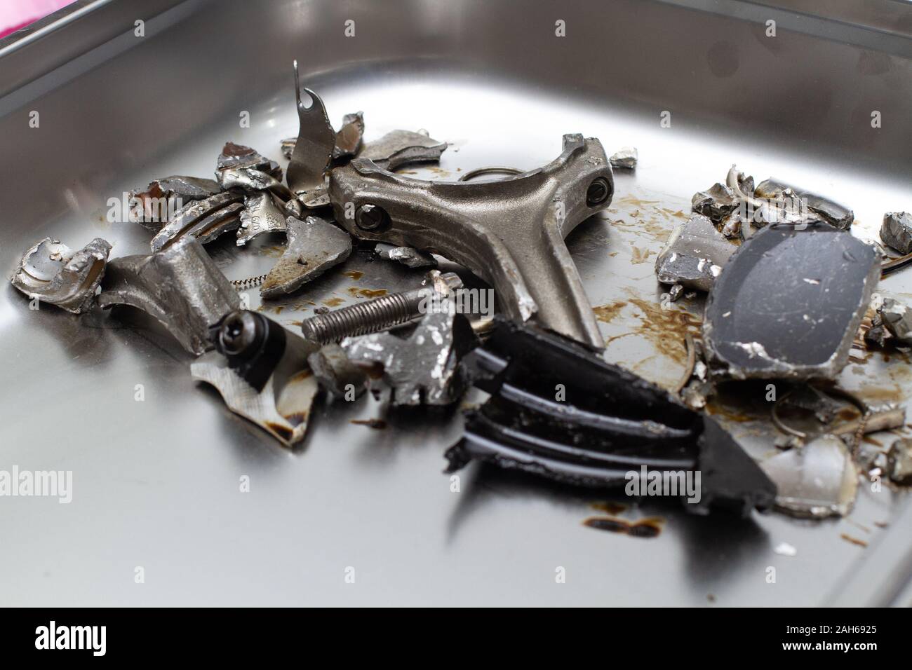 the engine of the sports car exploded and collapsed at the start of the ...