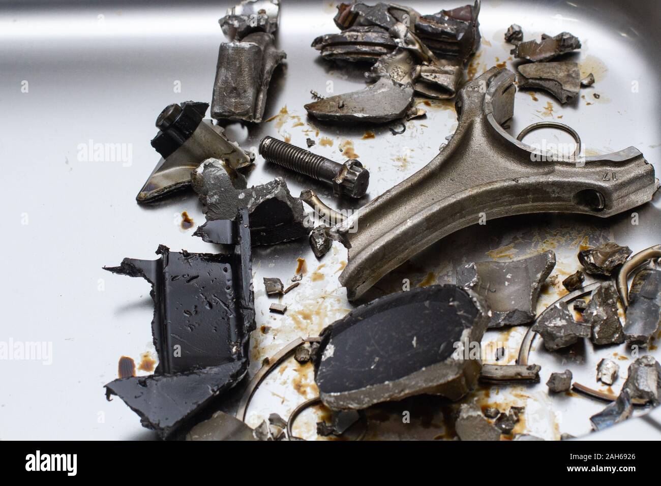 the engine of the sports car exploded and collapsed at the start of the ...