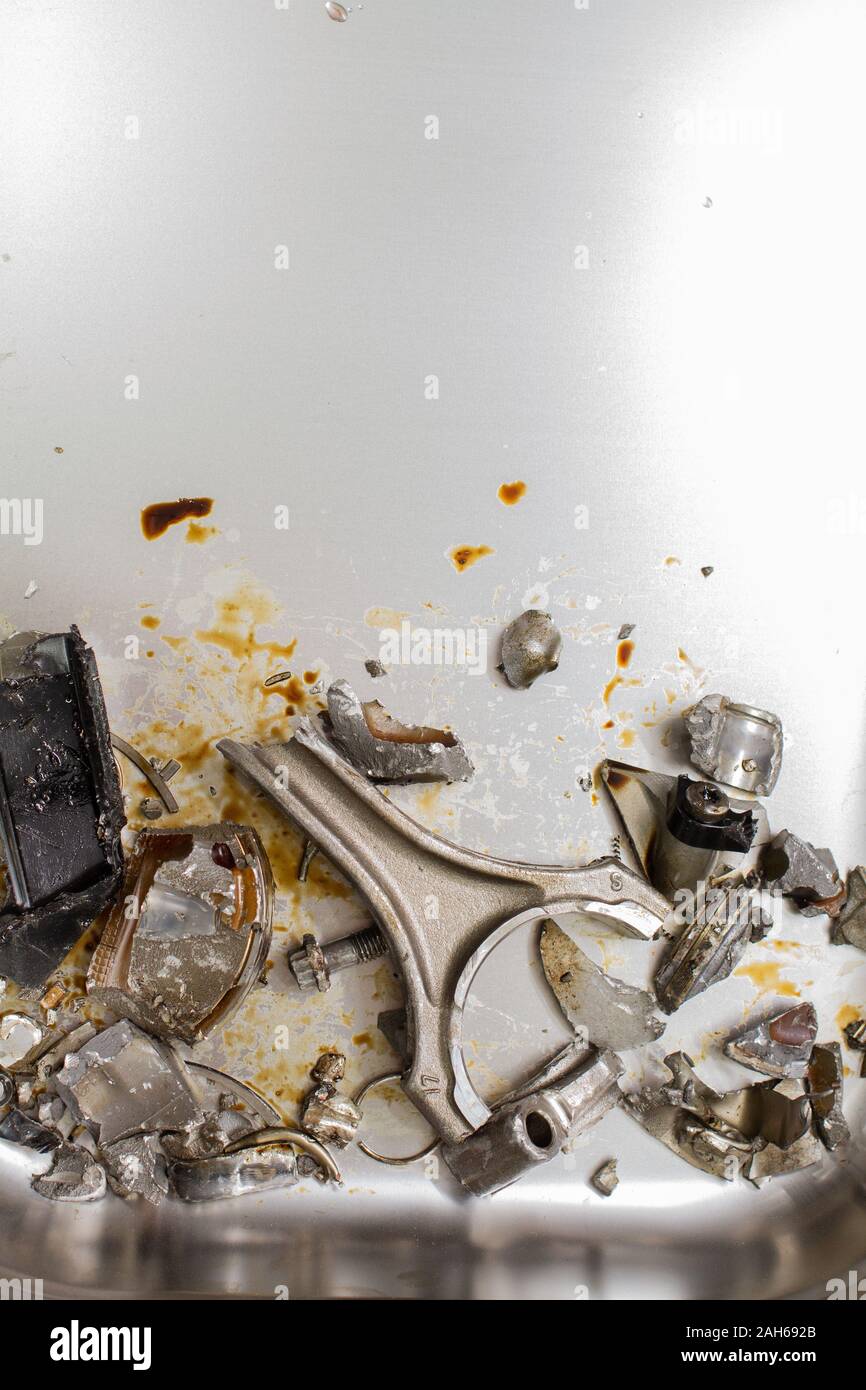 the engine of the sports car exploded and collapsed at the start of the ...