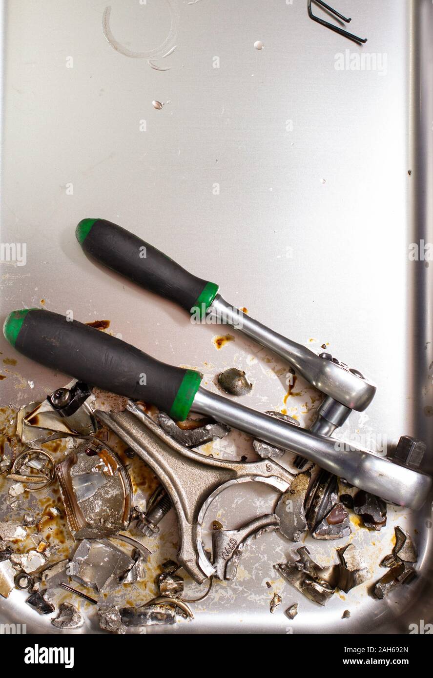 the engine of the sports car exploded and collapsed at the start of the ...