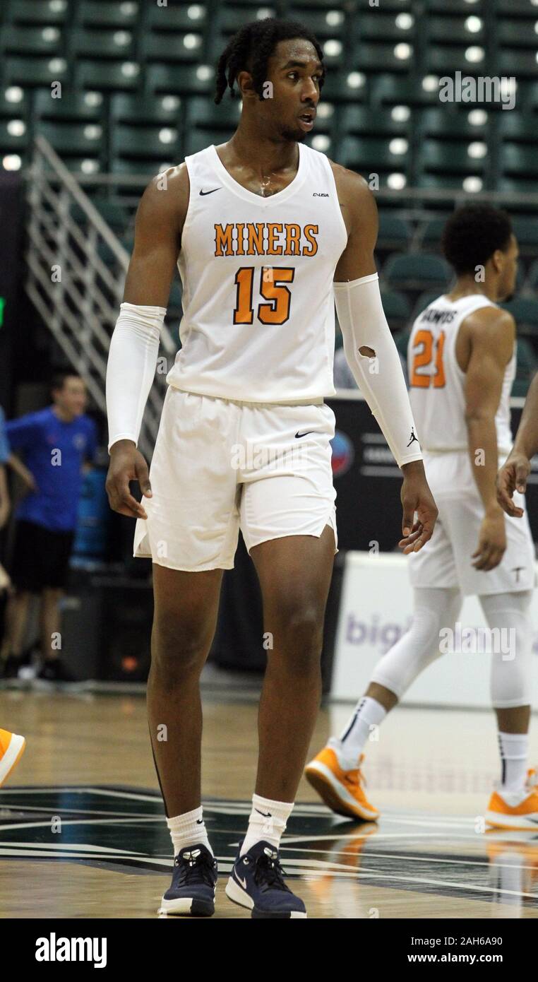 December 25, 2019 - UTEP Miners guard Kaden Archie (15) during a game ...