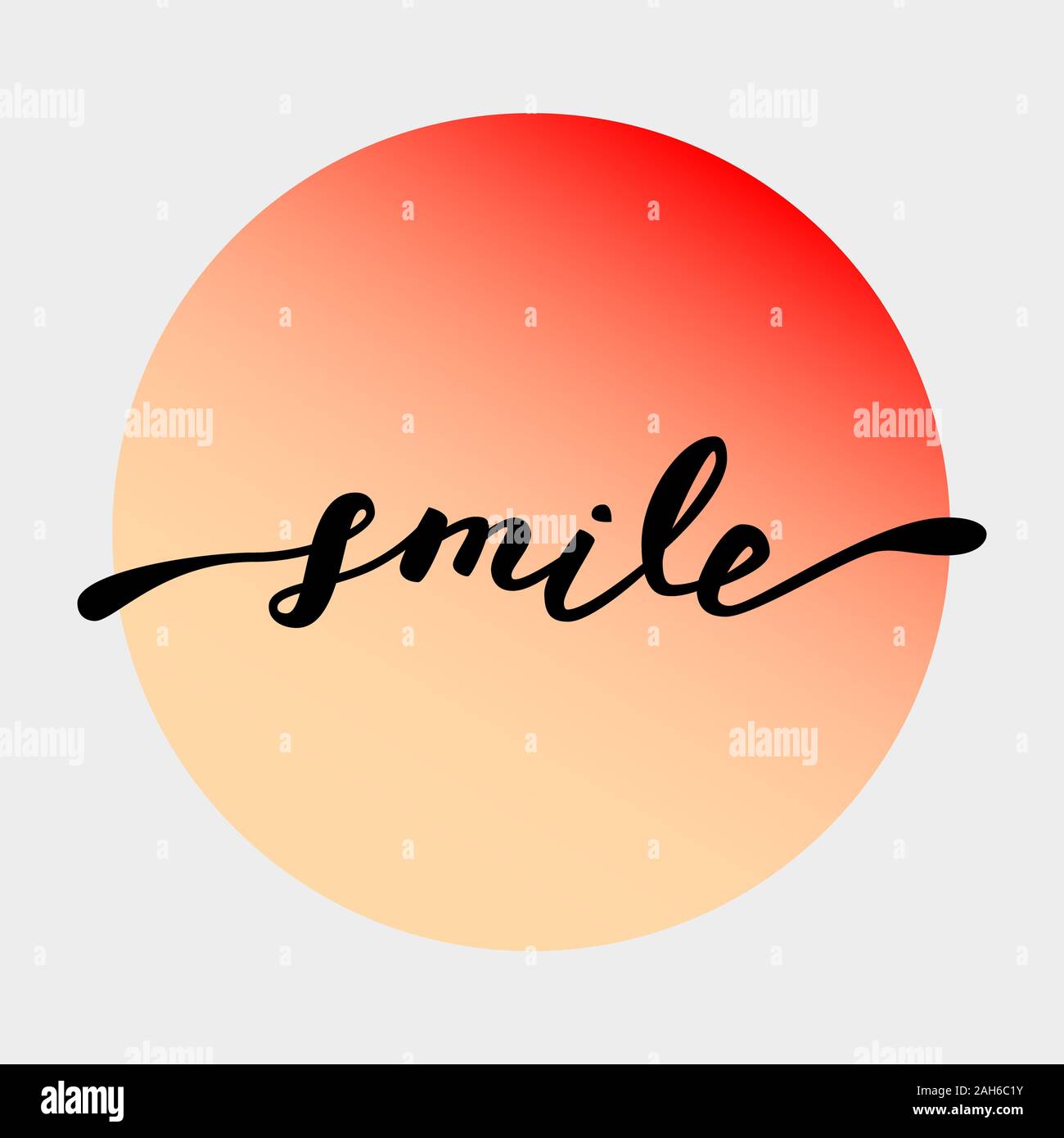 Smile. Hand drawn typography poster. T shirt hand lettered calligraphic ...