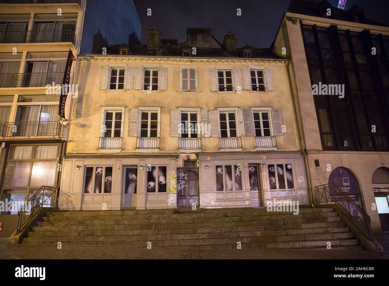 Rennes, France - Historic buildings in the old city centre of Rennes ...