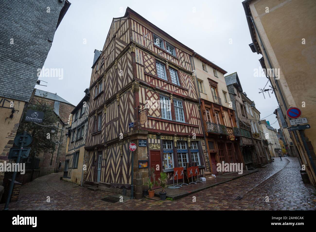 Rennes, France - Historic buildings in the old city centre of Rennes ...