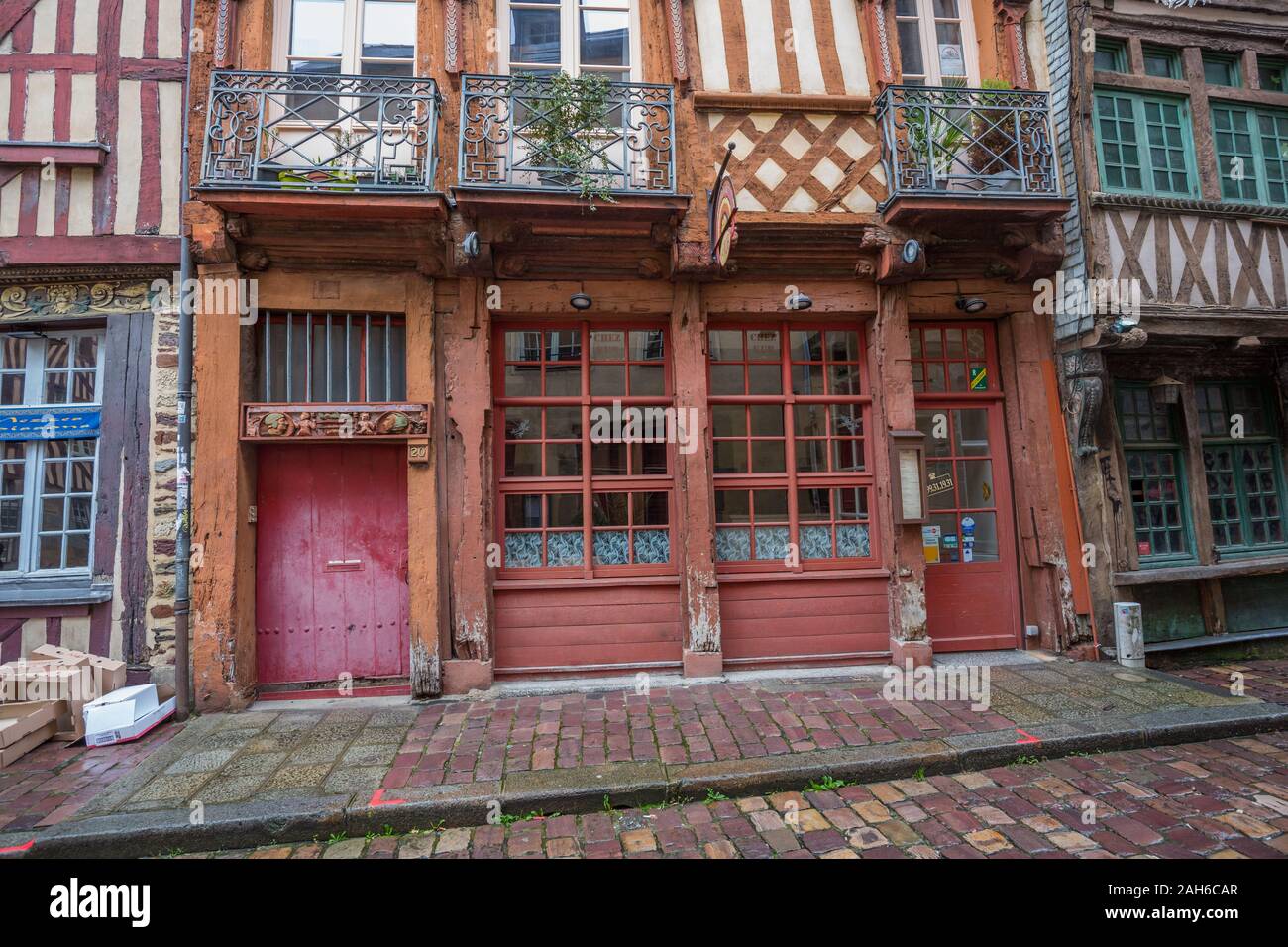 Rennes, France - Historic buildings in the old city centre of Rennes ...