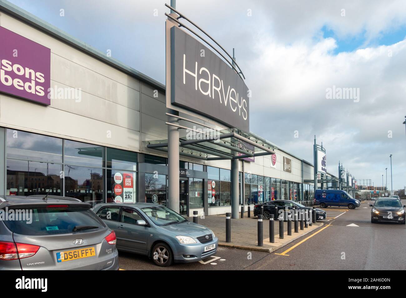 Shops at Forbury Retail Park, an out of town shopping centre with large ...