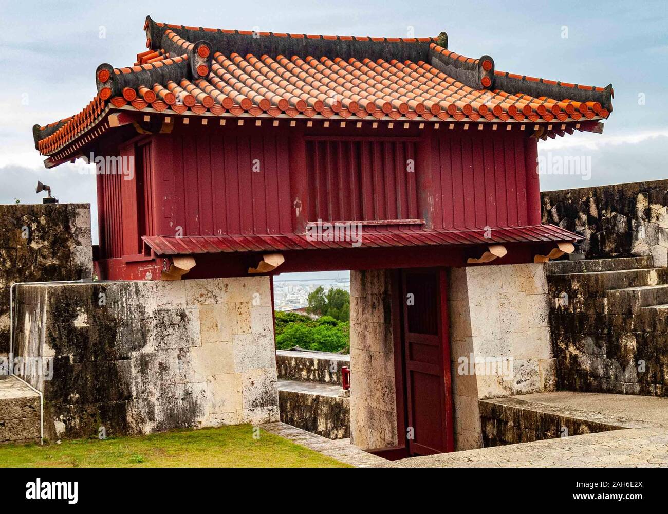Naha, Okinawa, Ryukyu Islands. 1st Nov, 2006. One of the gates of the ...