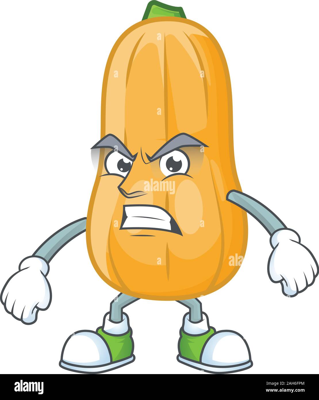 Picture of butternut squash cartoon character with angry face Stock ...