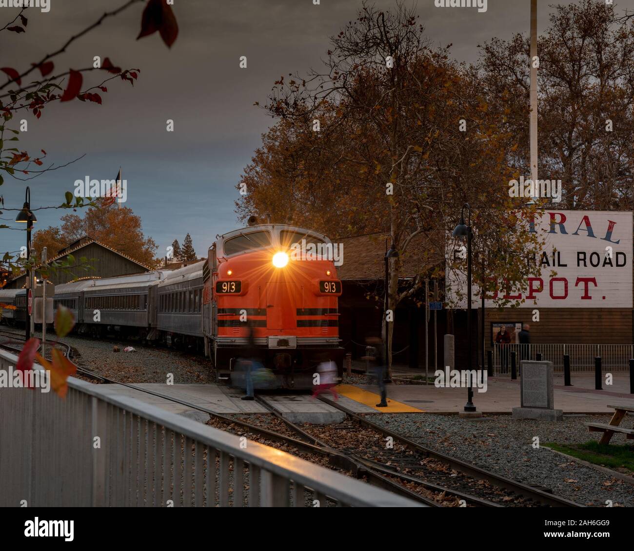 Sacramento, CA, Dec 12, 2019. Old Railroad Museum Southern Pacific ...
