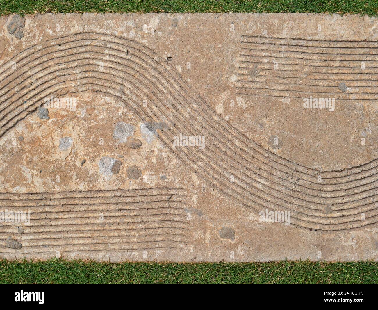 vibrating lines in concrete slab Stock Photo - Alamy