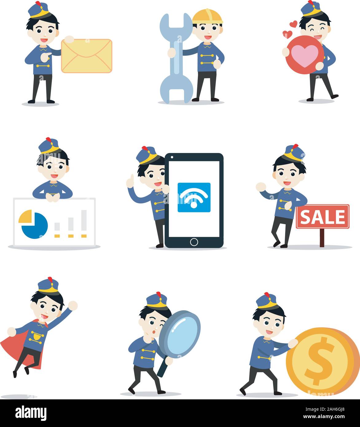 Marching band illustration hi-res stock photography and images - Alamy