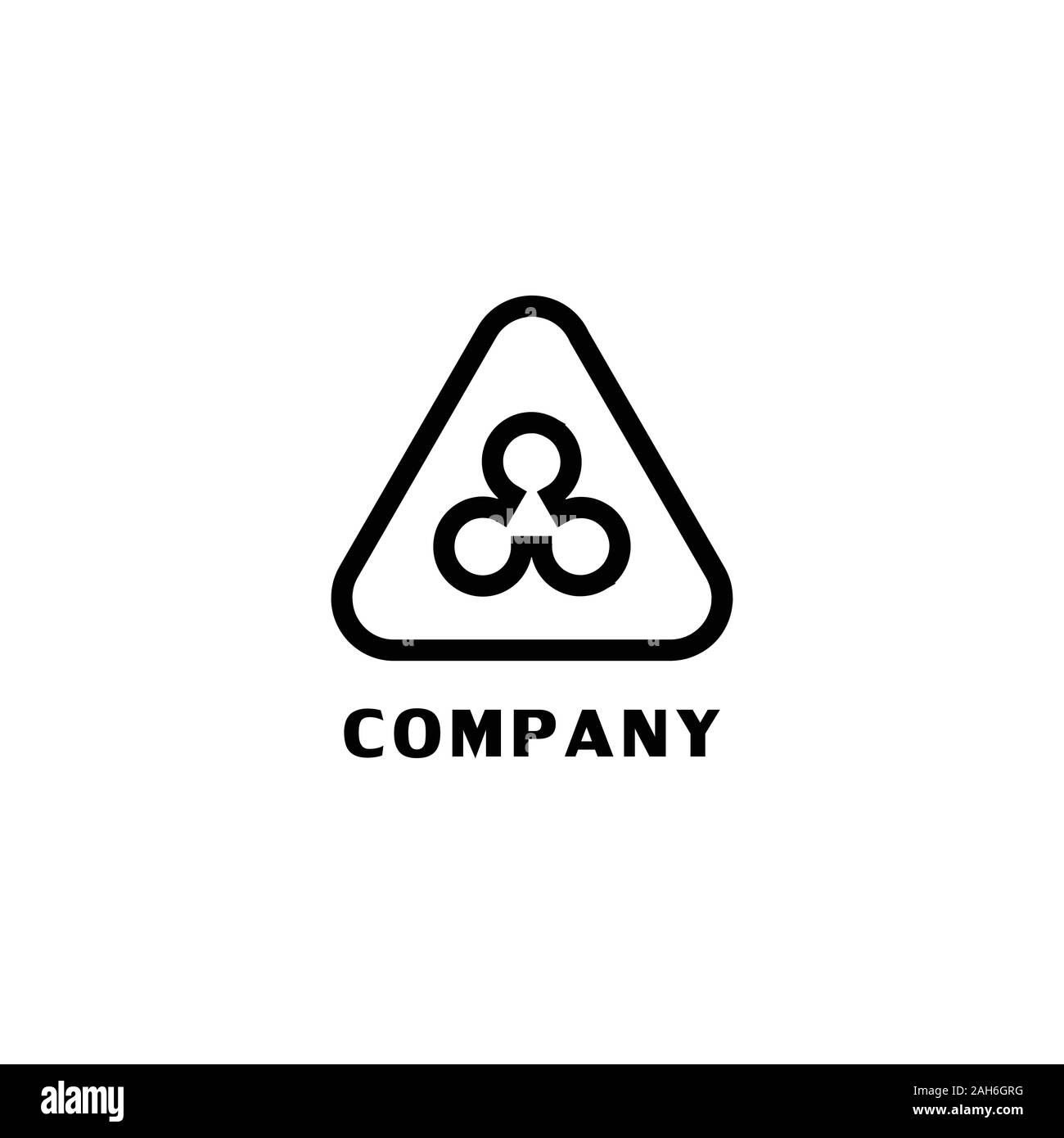 Triangle Logo Concept, Network, Construction Company Logo Design ...