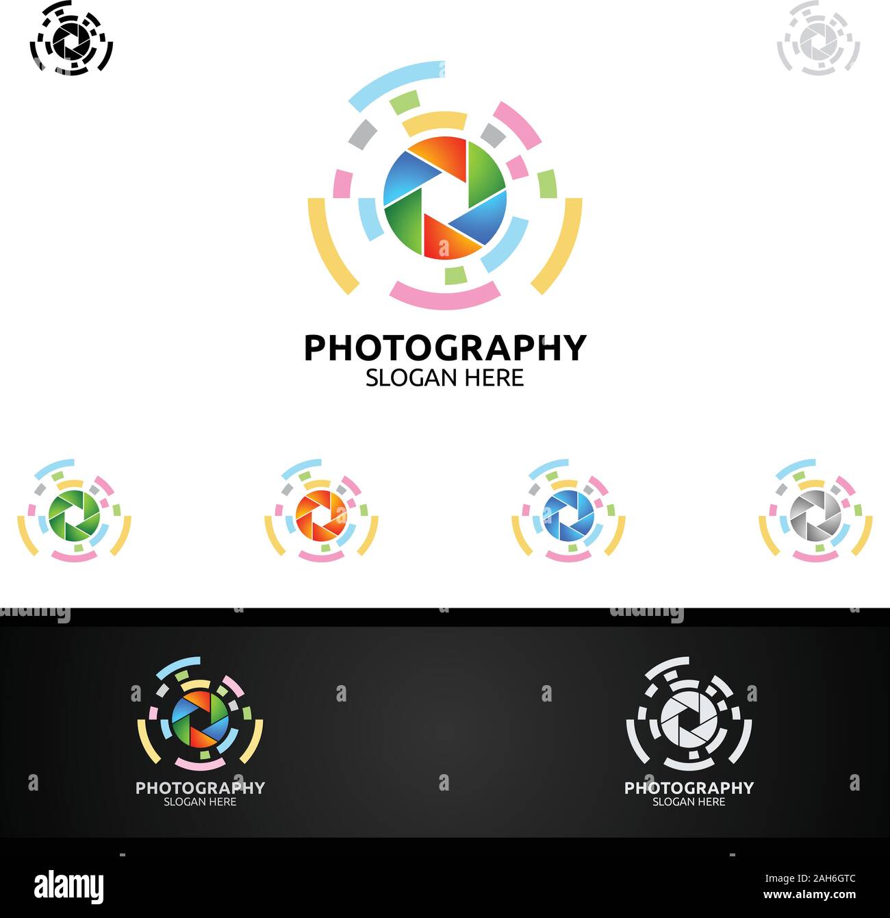 Abstract Camera Photography Logo Icon Vector Design Template Stock ...