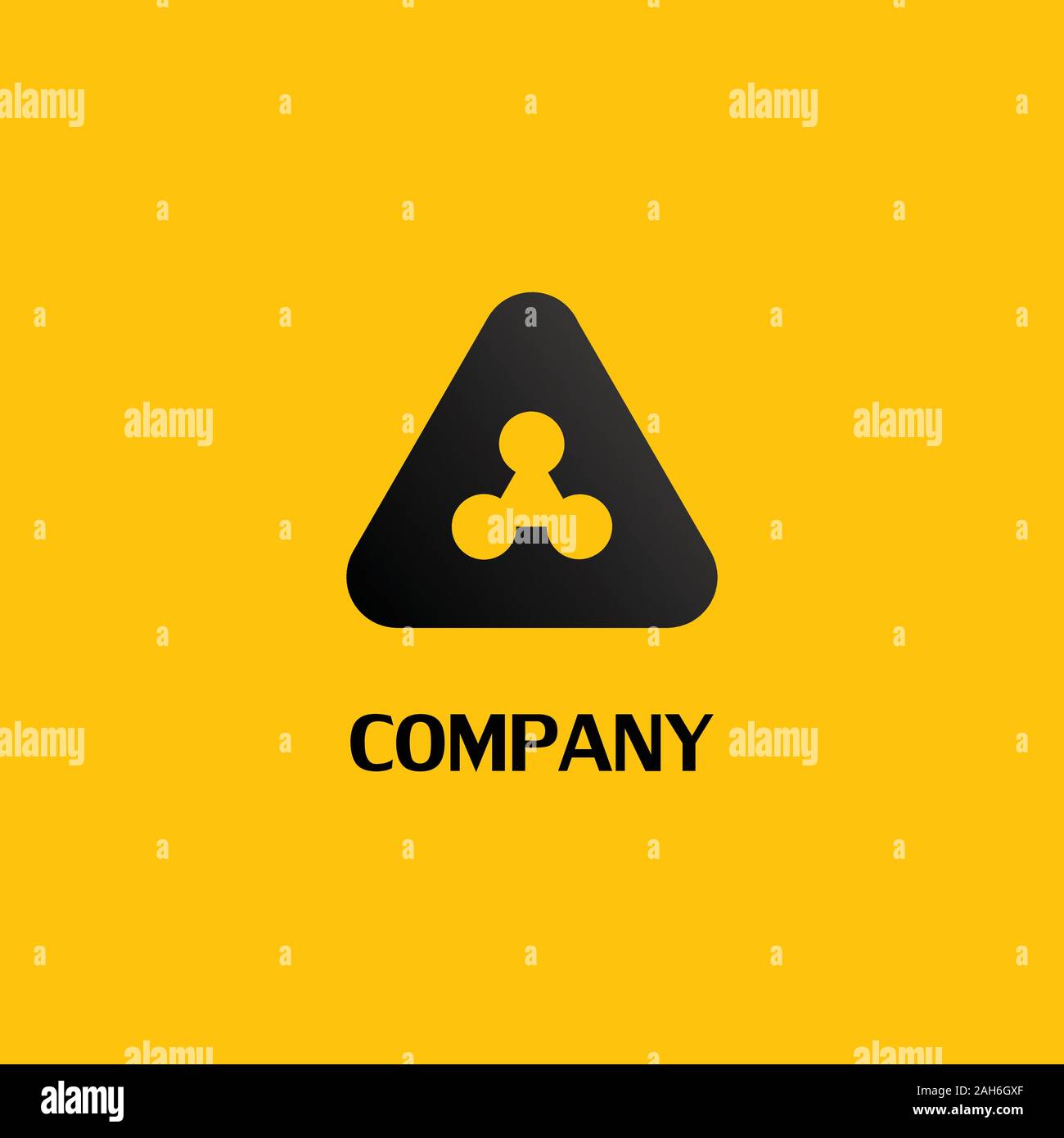 Triangle Logo Concept, Network, Construction Company Logo Design ...