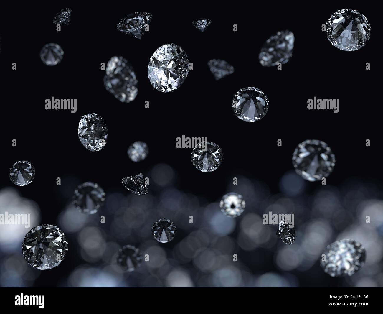 Falling Diamonds White Background
