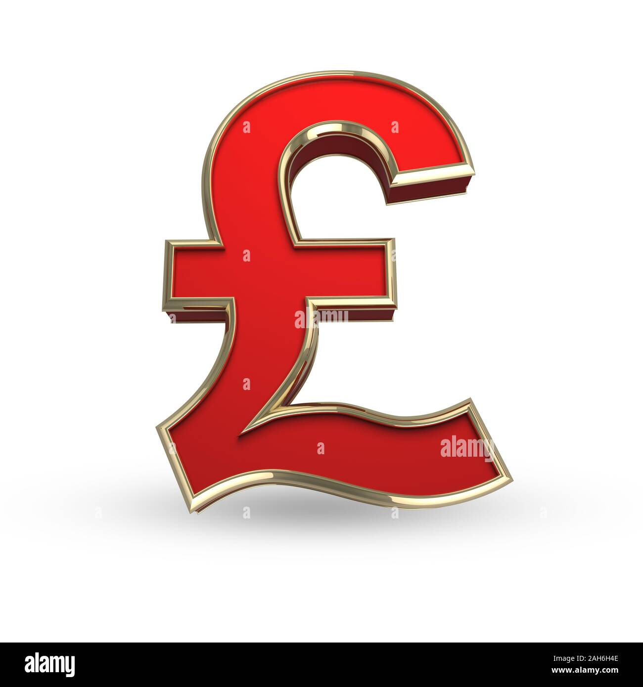 Red pound symbol on white isolated with clipping path Stock Photo - Alamy