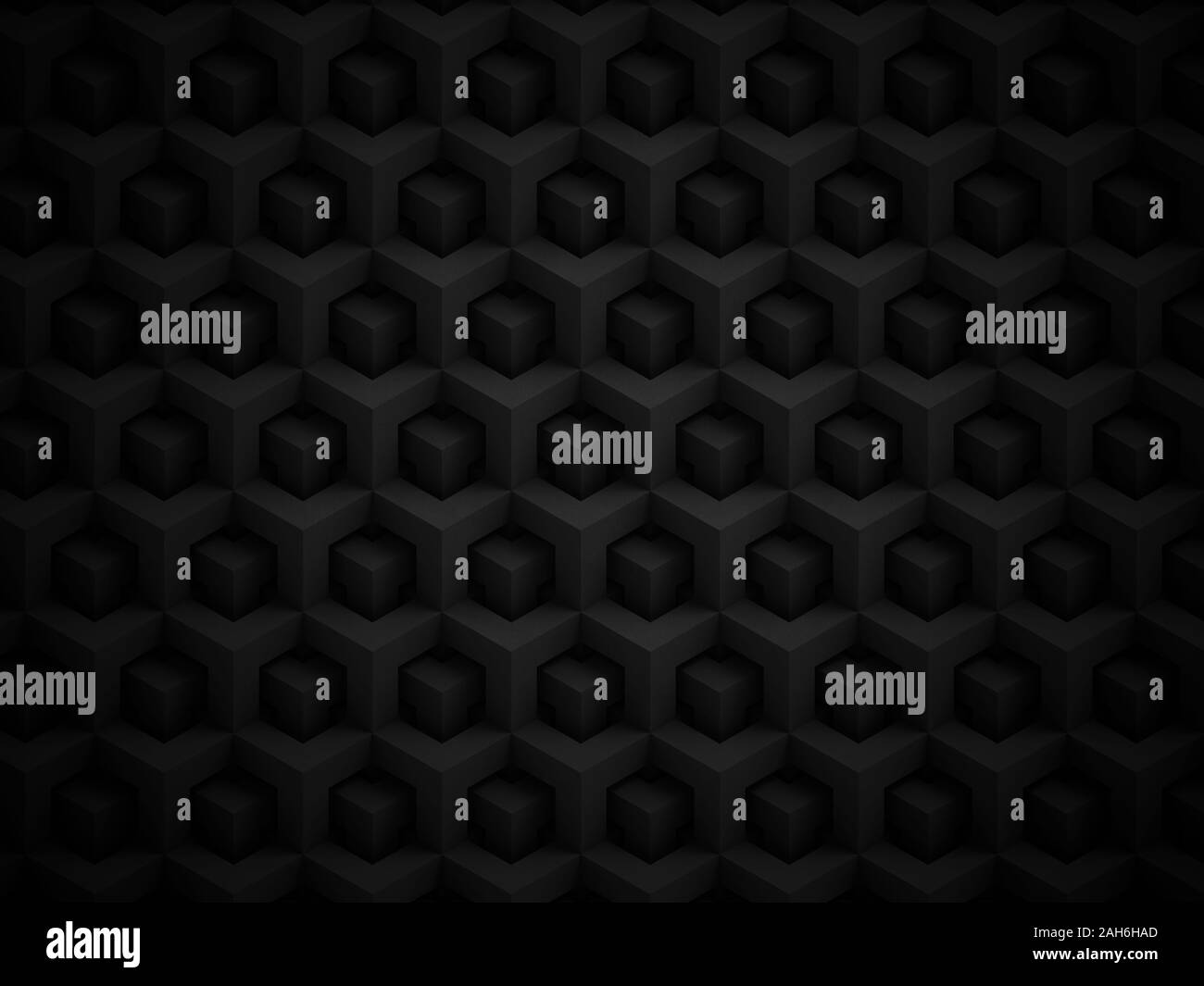 Black white box hexagon pattern hi-res stock photography and images - Alamy