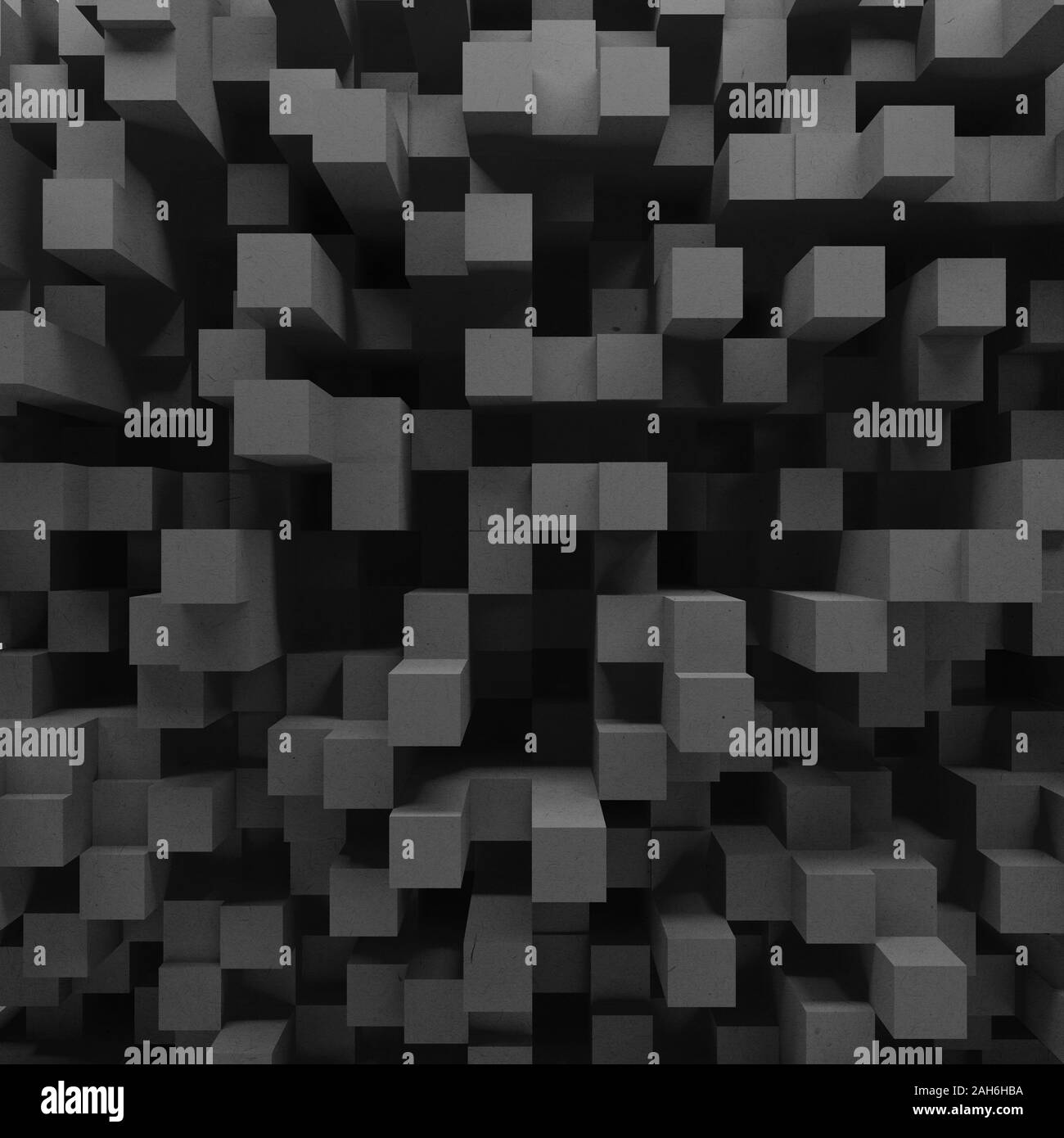 Architecture background abstract cubes Black and White Stock Photos ...