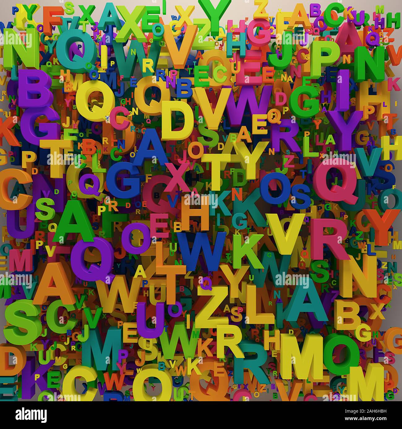 Abstract 3D colorfull computer generated letter background Stock Photo ...