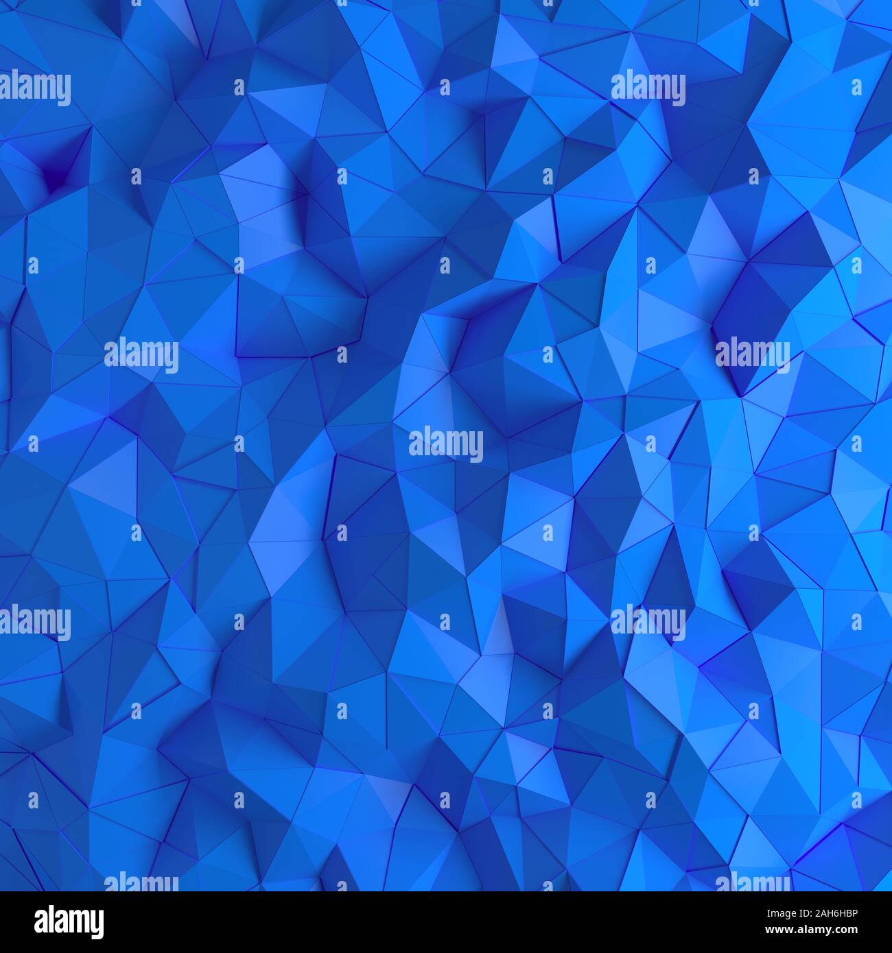 Abstract blue 3D geometric polygon facet background mosaic made by edgy ...