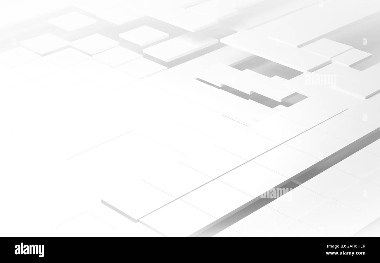 White geometric architectural construction background with space for ...