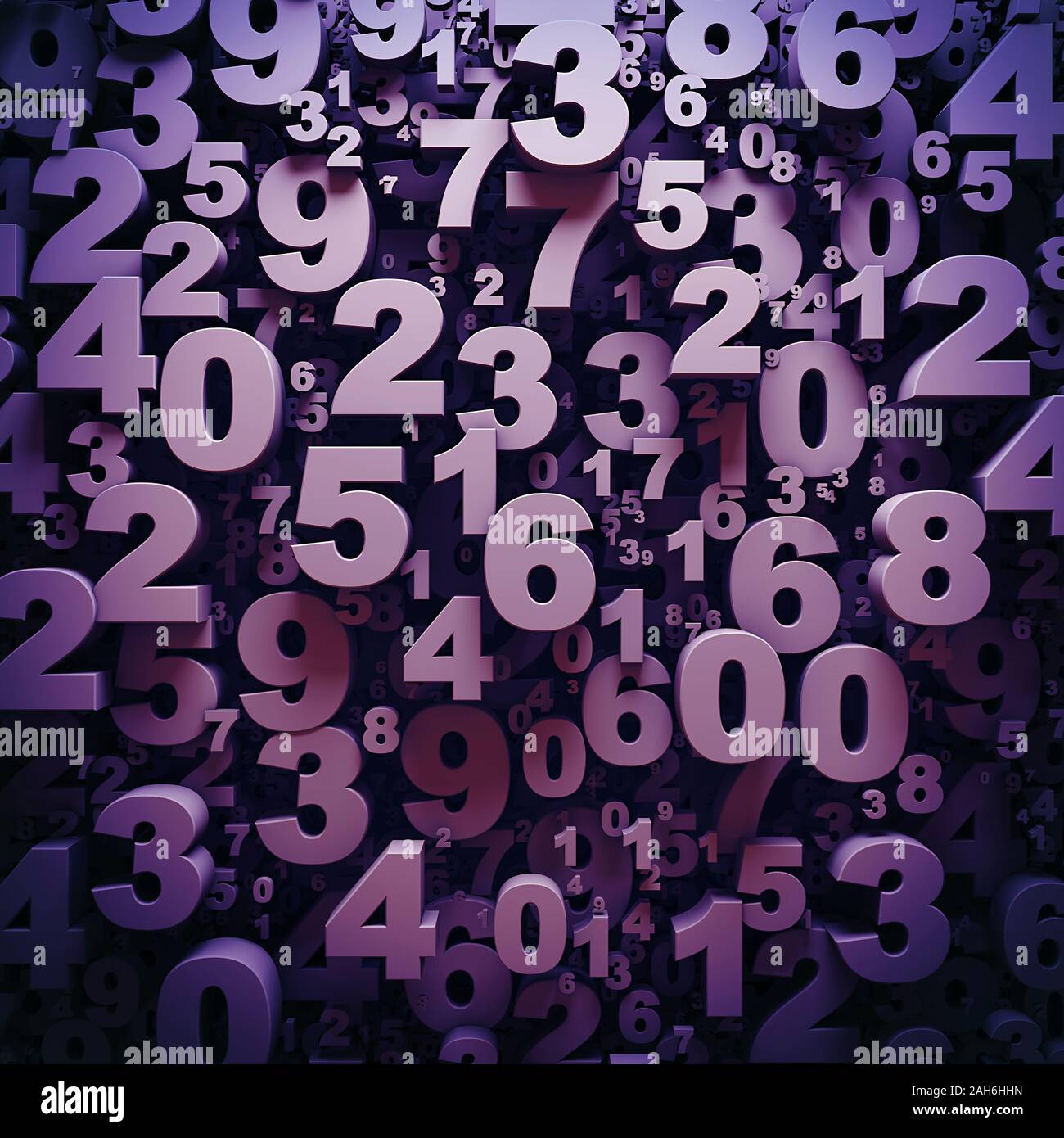 Abstract 3D numbers background computer generated render Stock Photo ...
