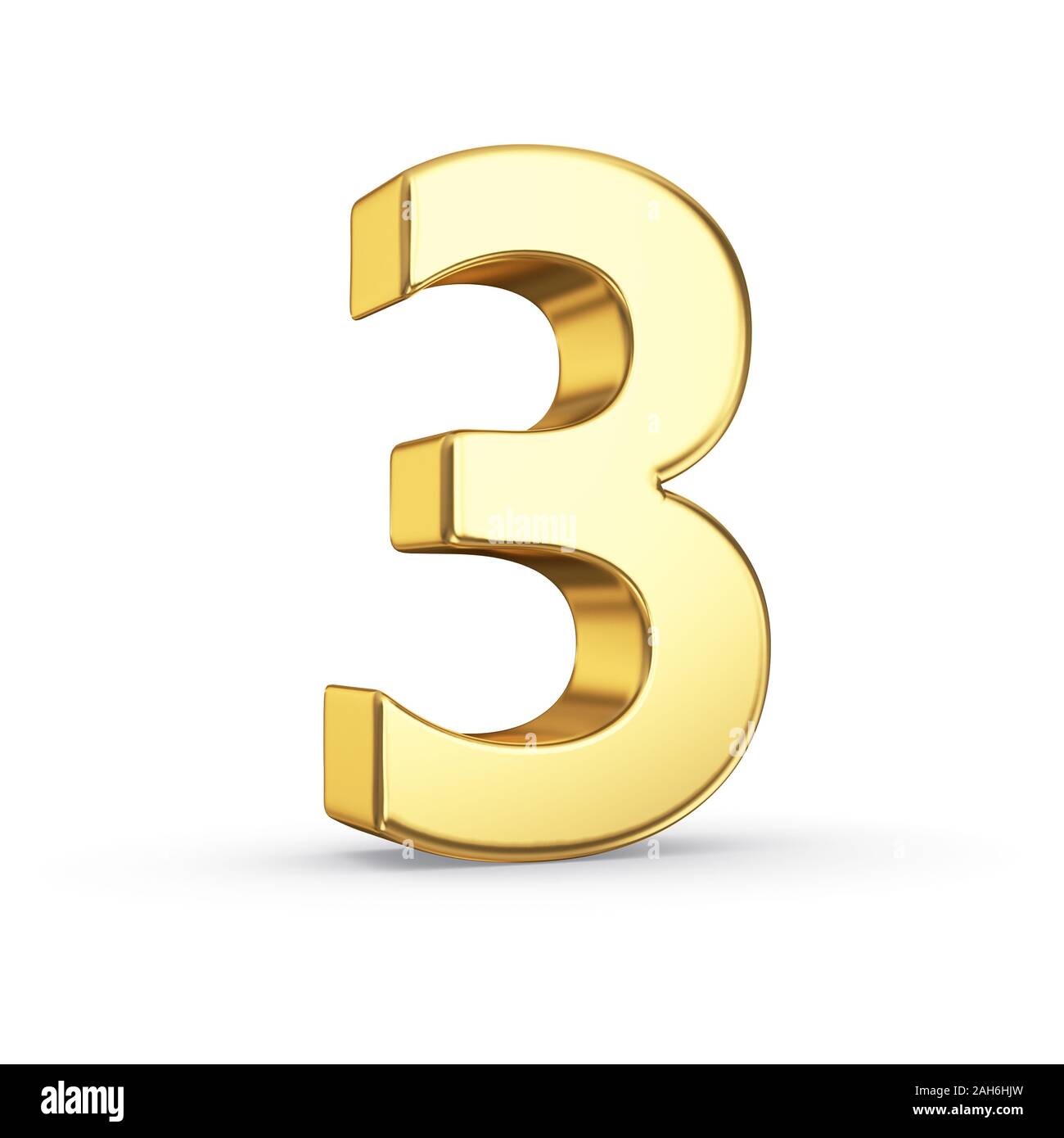 3D golden number 1 - isolated with clipping path Stock Photo - Alamy