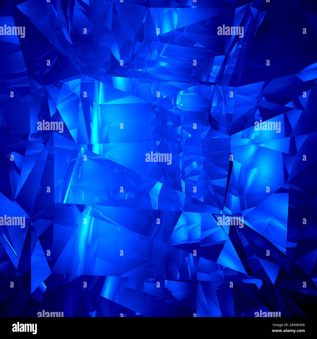 Blue crystal facet background - computer generated 3D illustration ...