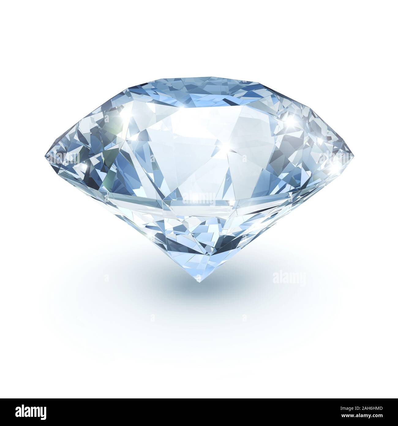 Shining diamond on white isolated with clipping path Stock Photo - Alamy