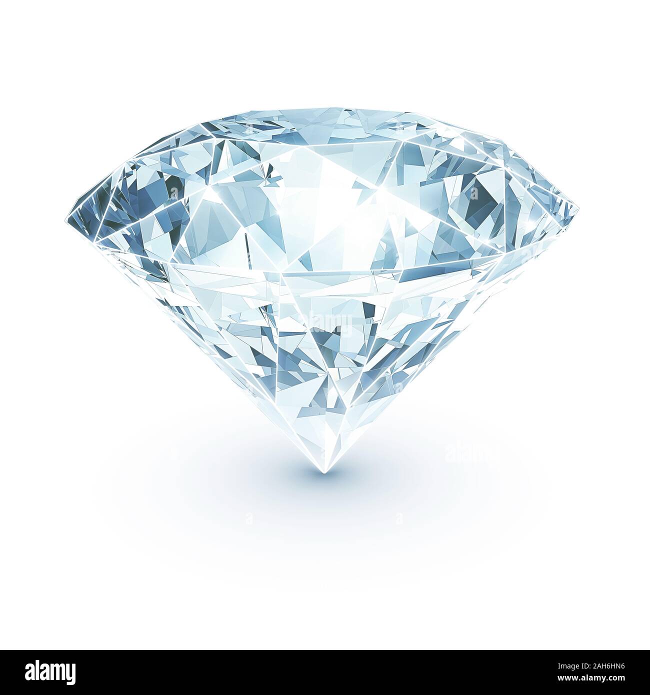 Shining diamond on white isolated with clipping path Stock Photo - Alamy