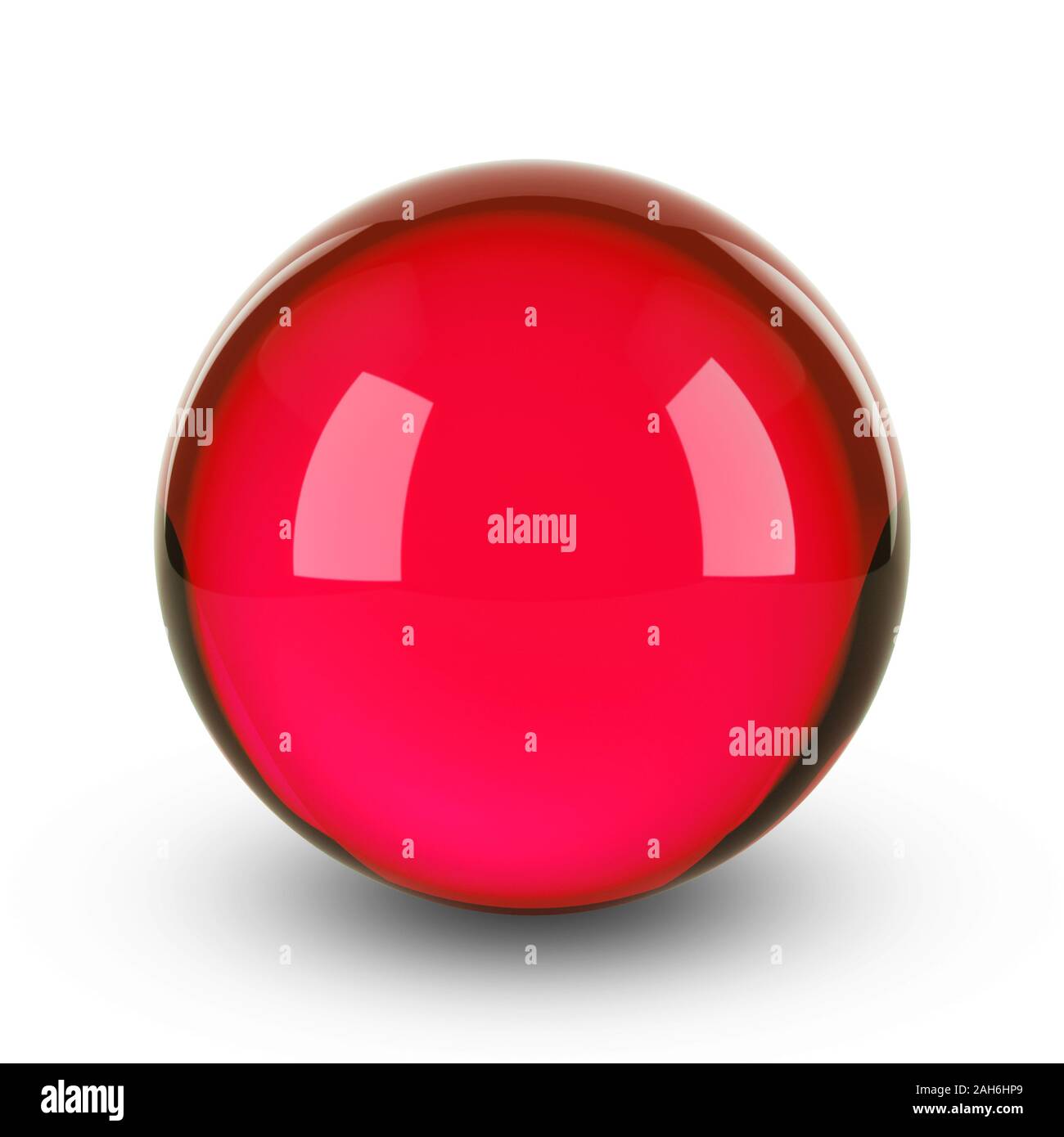 Red glass sphere on white - isolated with clipping path Stock Photo - Alamy