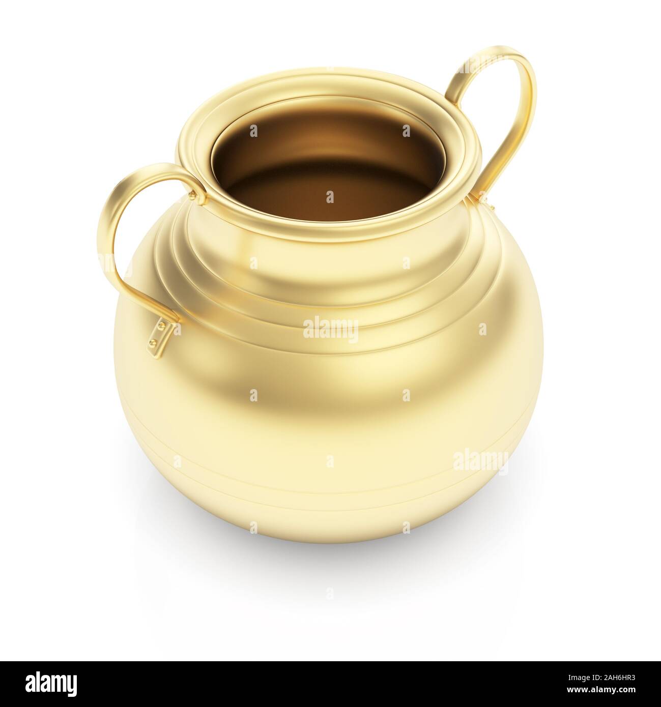 Golden pot 3d render isolated on white with clipping path Stock Photo ...